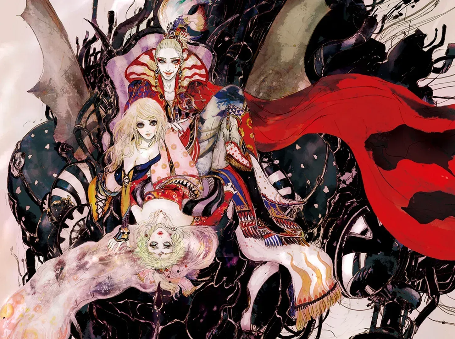 Final Fantasy Vi Yoshitaka Amano Key Art For Kefka Palazzo Yoshitaka